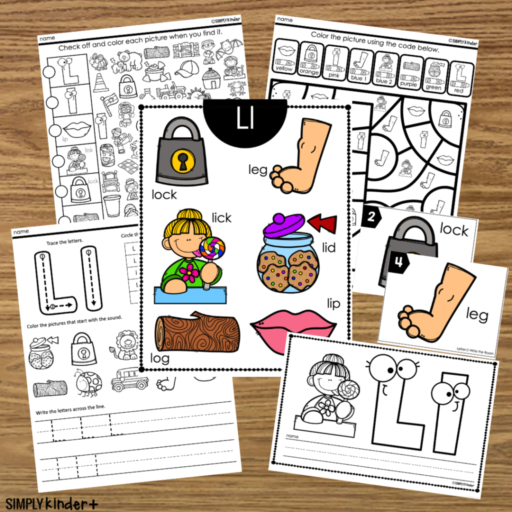 Letter L Alphabet Activities - Simply Kinder + Printable Membership