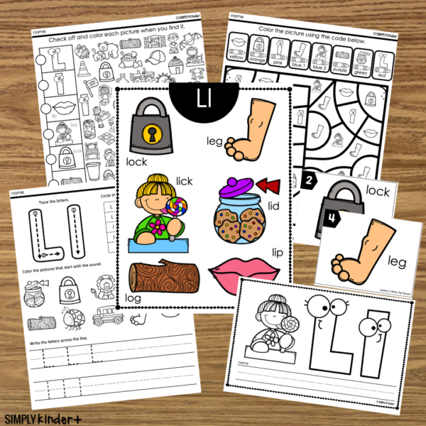 Letter L Alphabet Activities - Simply Kinder + Printable Membership