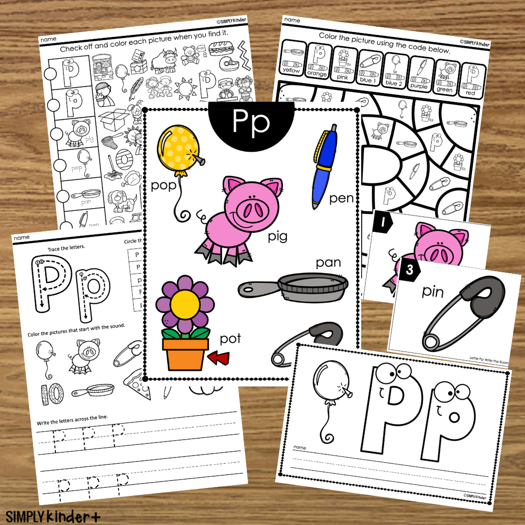 Letter P Alphabet Activities - Simply Kinder + Printable Membership