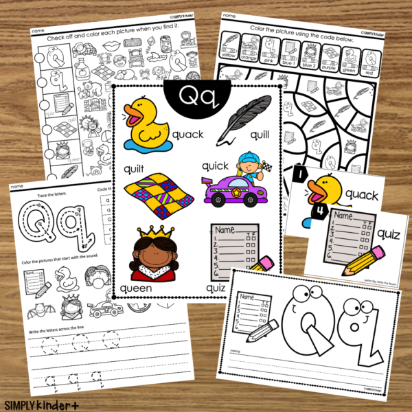 Letter Q Alphabet Activities - Simply Kinder + Printable Membership