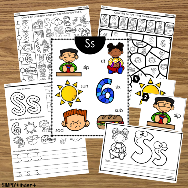 Letter S Alphabet Activities - Simply Kinder + Printable Membership