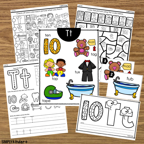 Letter T Alphabet Activities - Simply Kinder + Printable Membership