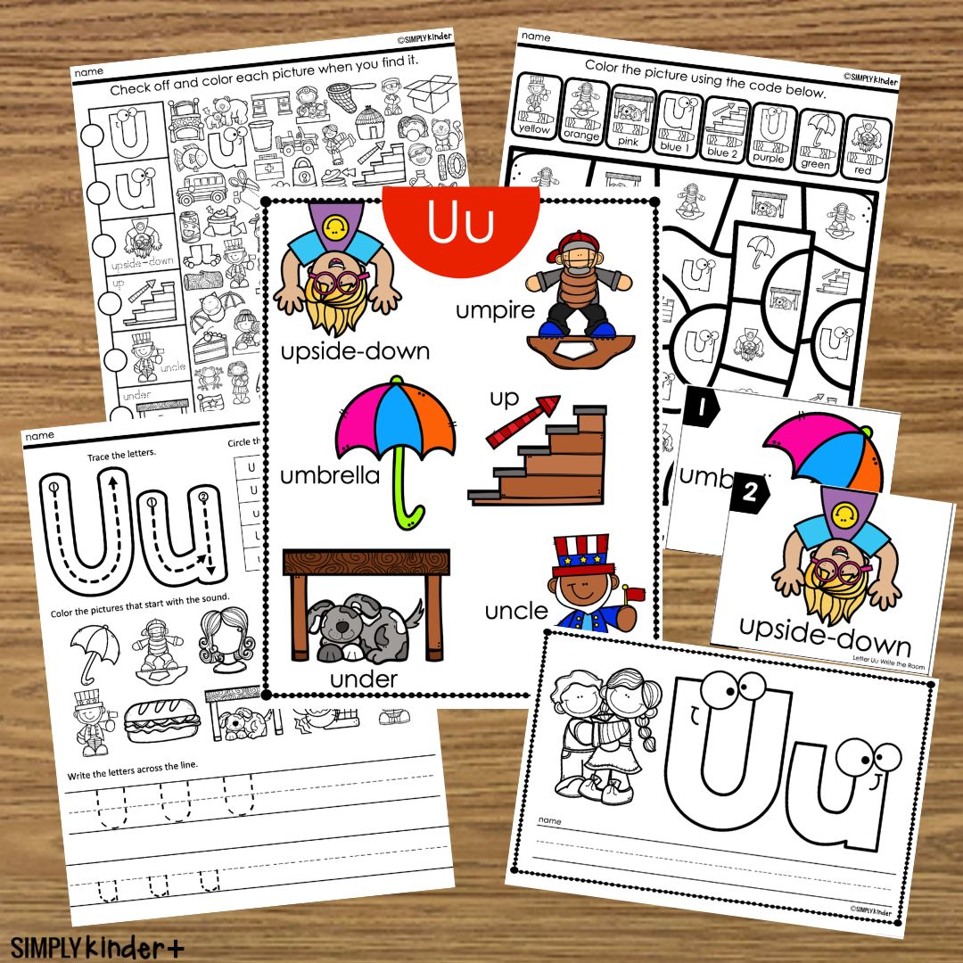Letter U Alphabet Activities (Initial Sound) - Simply Kinder ...