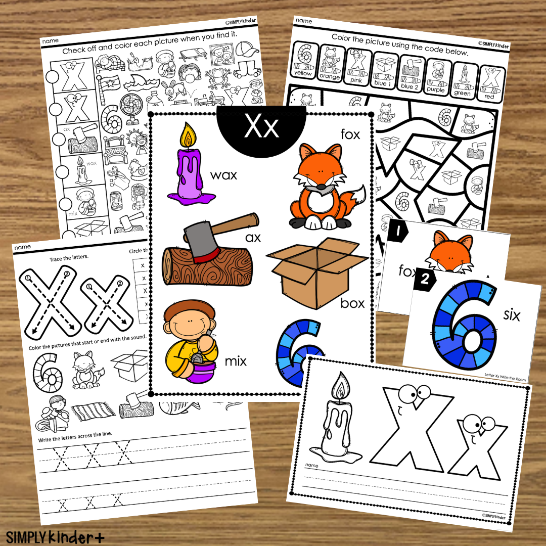 Letter X Alphabet Activities - Simply Kinder + Printable Membership