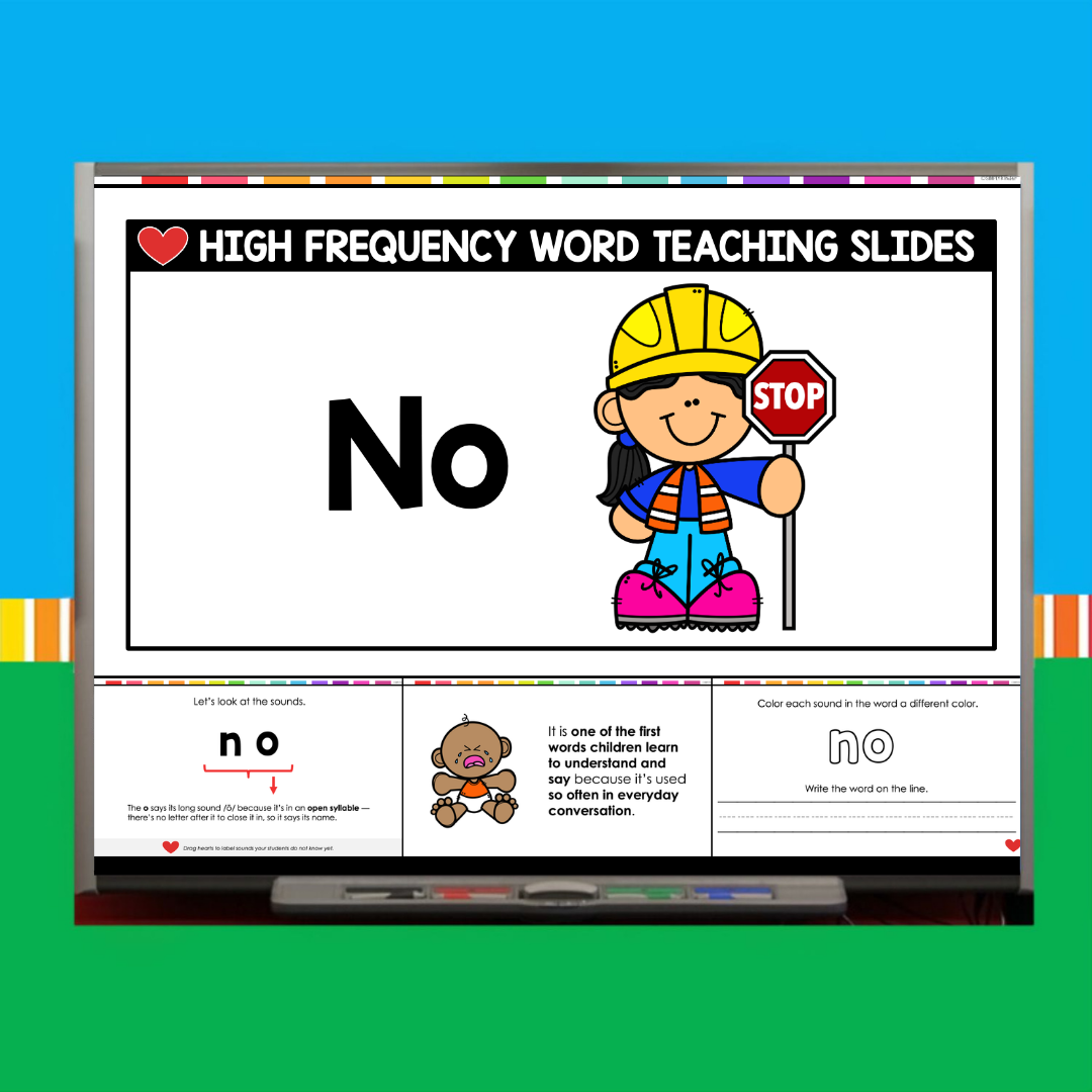 No Sight Word Teaching Slides - Simply Kinder + Printable Membership