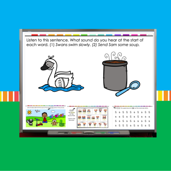 Letter S Alphabet And Sound Slides for PowerPoint and Google - Simply ...