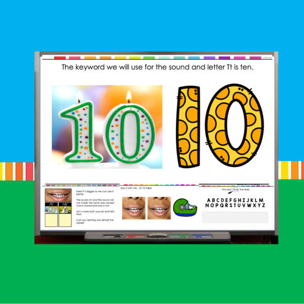Letter T Alphabet And Sound Slides for PowerPoint and Google - Simply ...