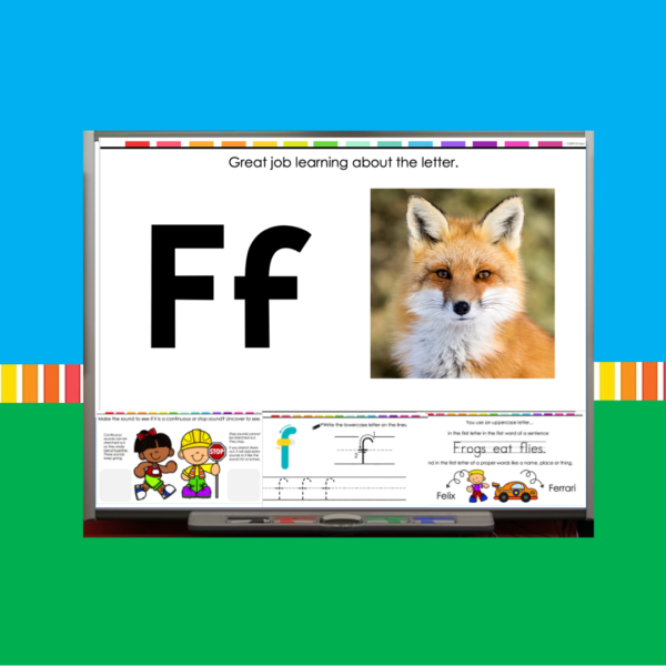 Letter F Alphabet And Sound Slides for PowerPoint and Google - Simply ...