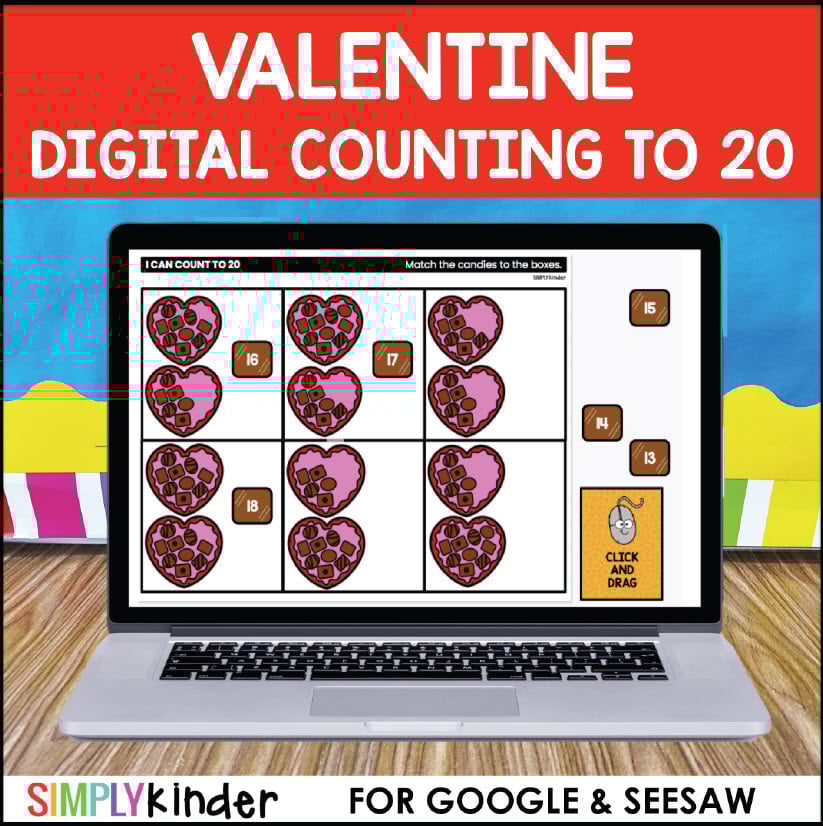 Valentine Digital Counting to 20 for Google and Seesaw - Simply Kinder ...