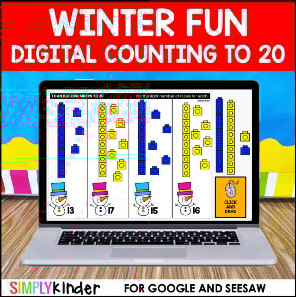 Winter Fun Digital Counting to 20 for Google and Seesaw - Simply Kinder ...