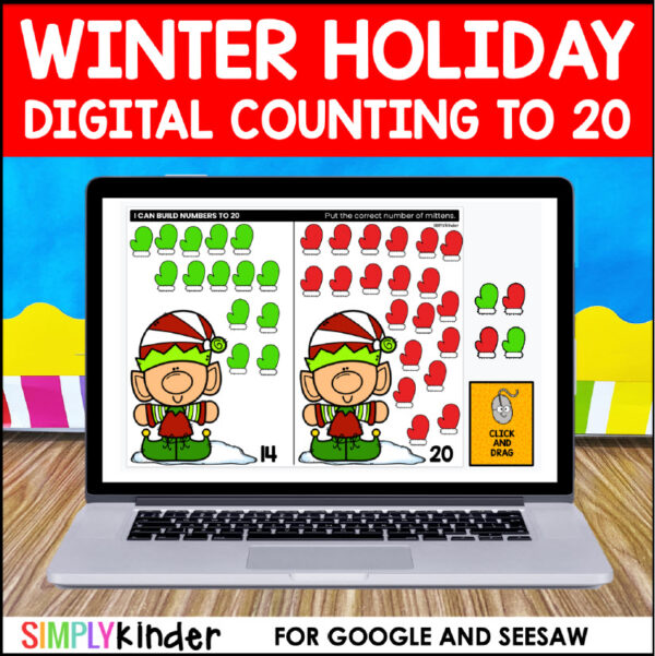 Winter Holiday Digital Counting to 20 for Google and Seesaw - Simply ...