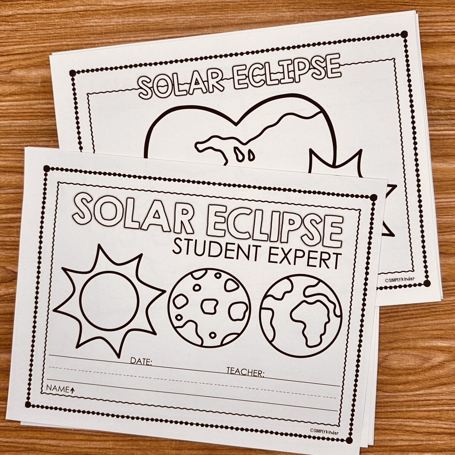 Solar Eclipse Certificates - Simply Kinder + Printable Membership