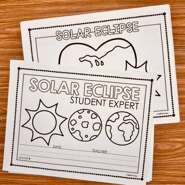 Solar Eclipse Certificates - Simply Kinder + Printable Membership