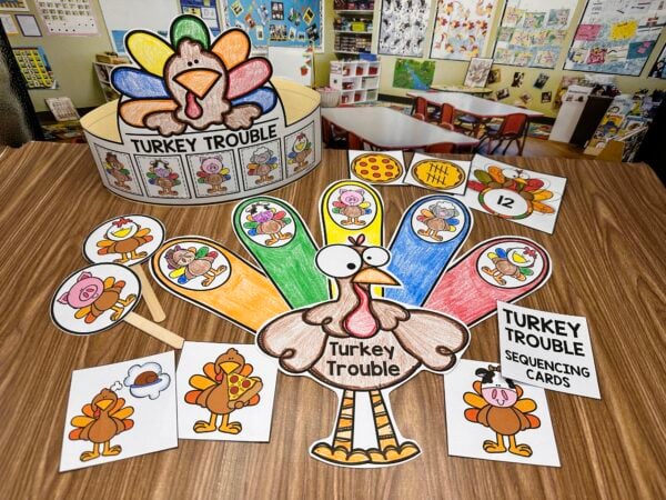 Turkey Trouble Book Companion - Simply Kinder + Printable Membership