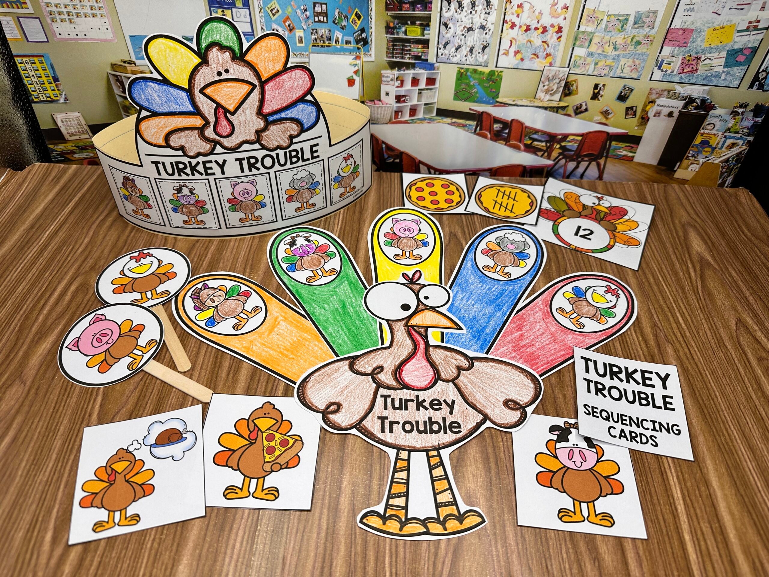 Turkey Trouble Book Companion - Simply Kinder + Printable Membership