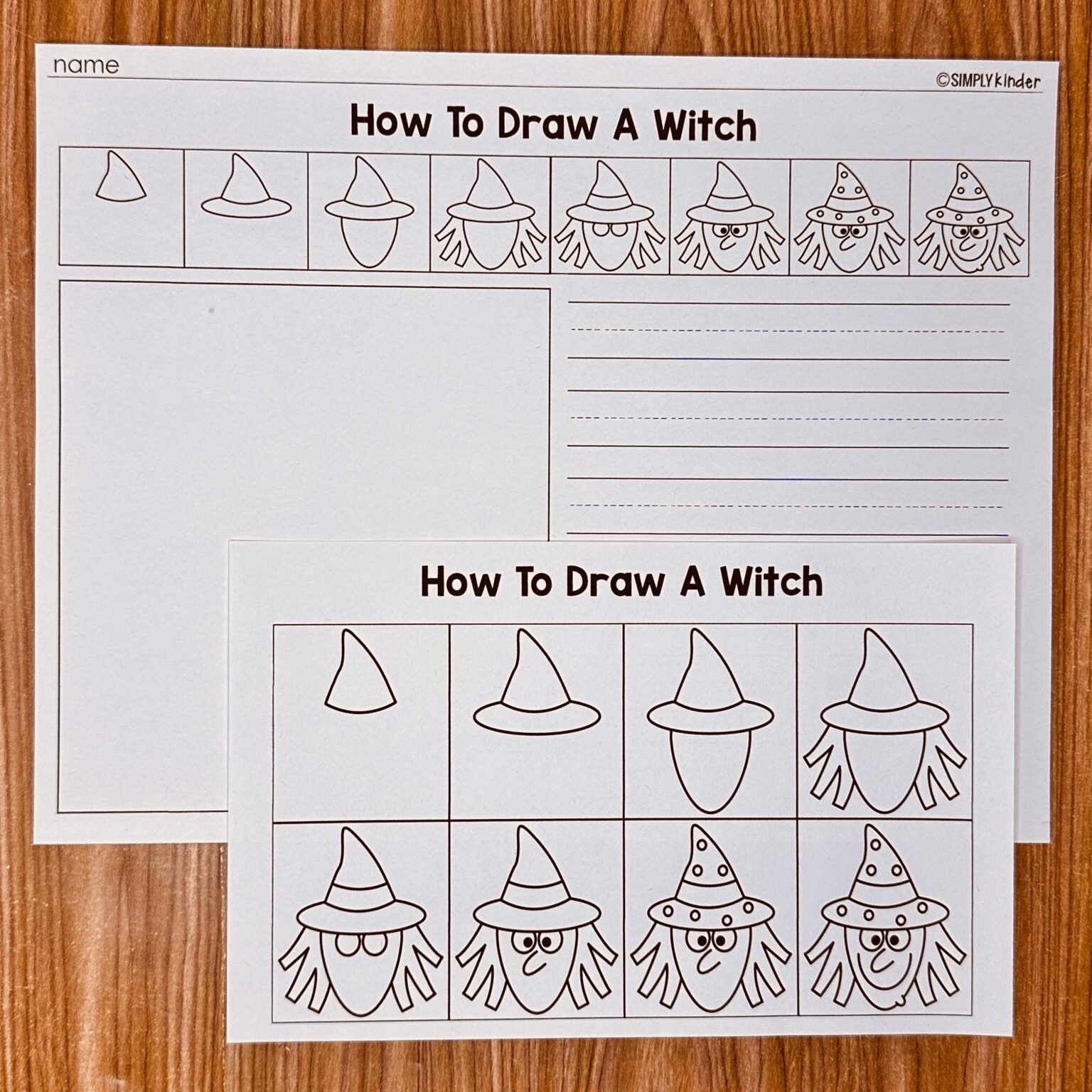 Room On The Broom Witch Directed Drawing - Simply Kinder + Printable ...