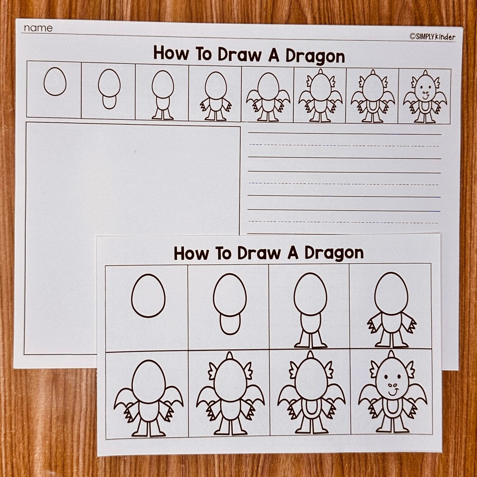 Room On The Broom Dragon Directed Drawing - Simply Kinder + Printable ...
