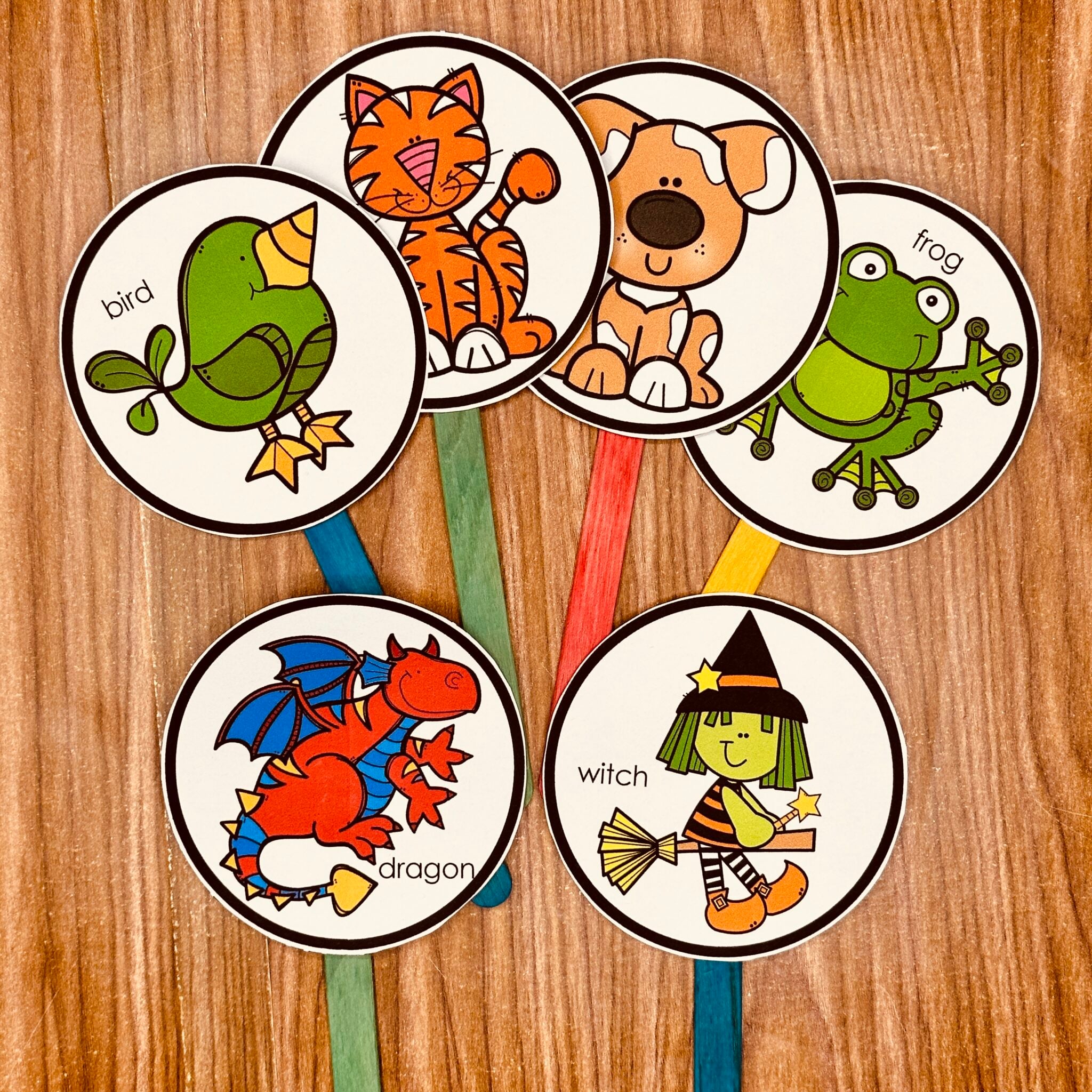 Room On The Broom Character Sticks - Simply Kinder + Printable Membership