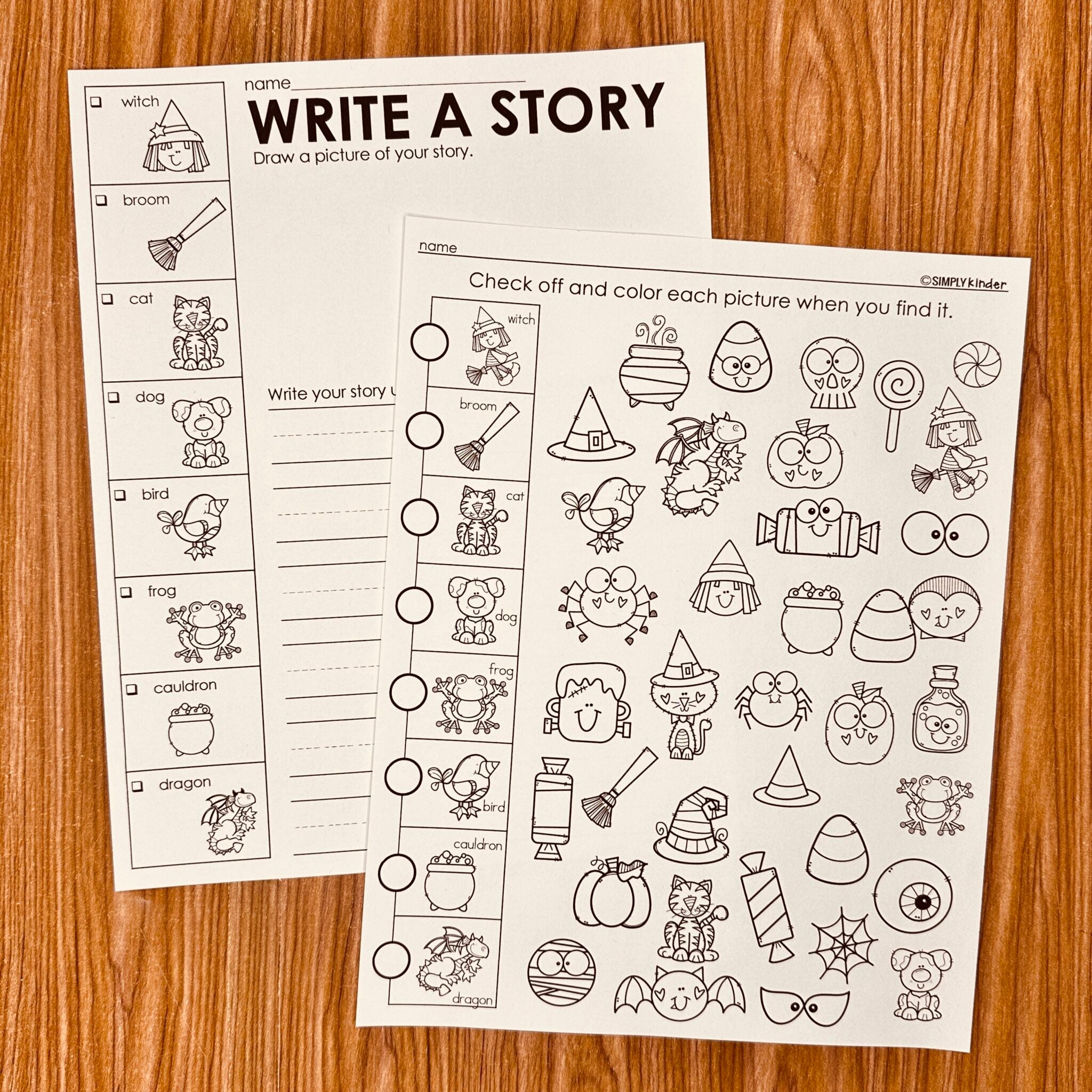 Room On The Broom Writing Center Printables - Simply Kinder + Printable ...