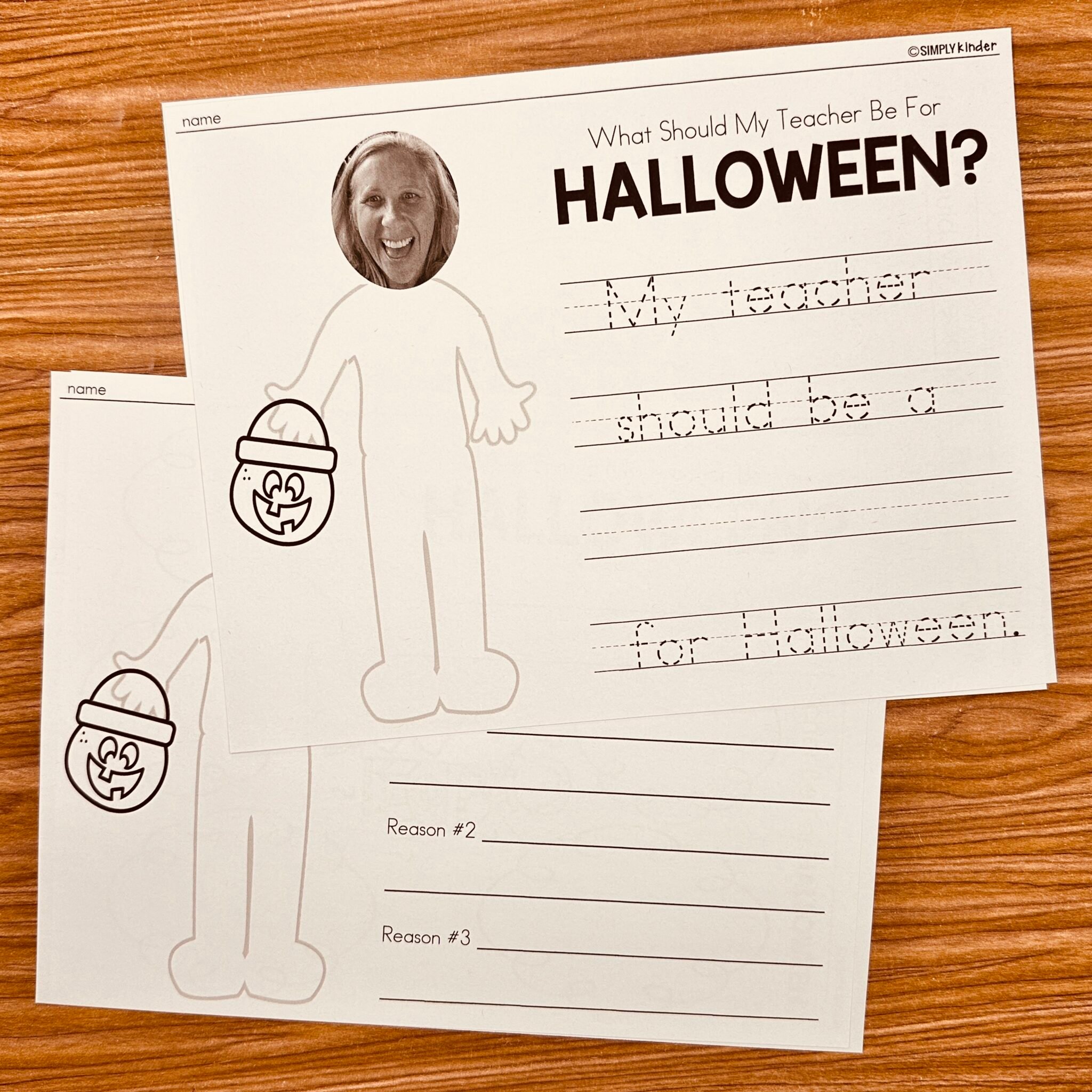 What Should My Teacher Be For Halloween - Simply Kinder + Printable ...