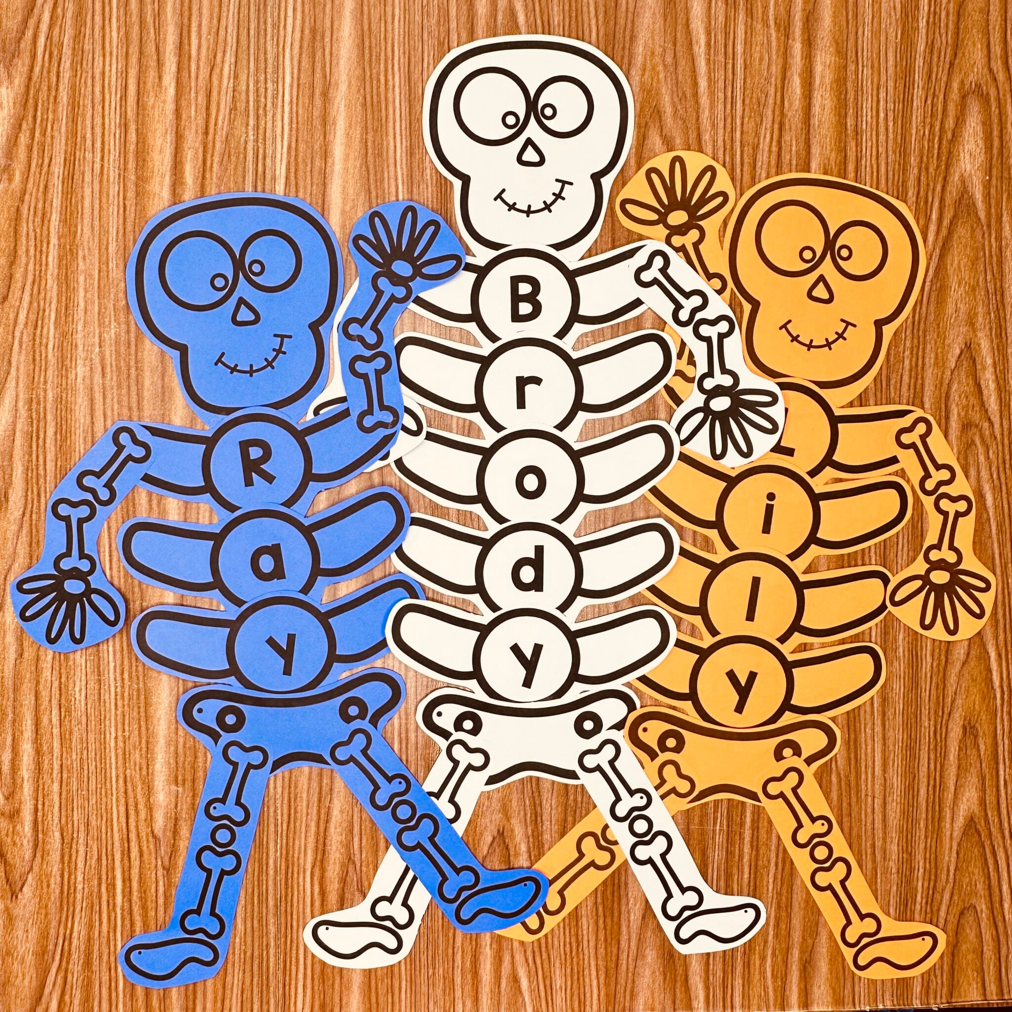 Halloween Skeleton Editable Name Craft - Simply Kinder + Printable ...