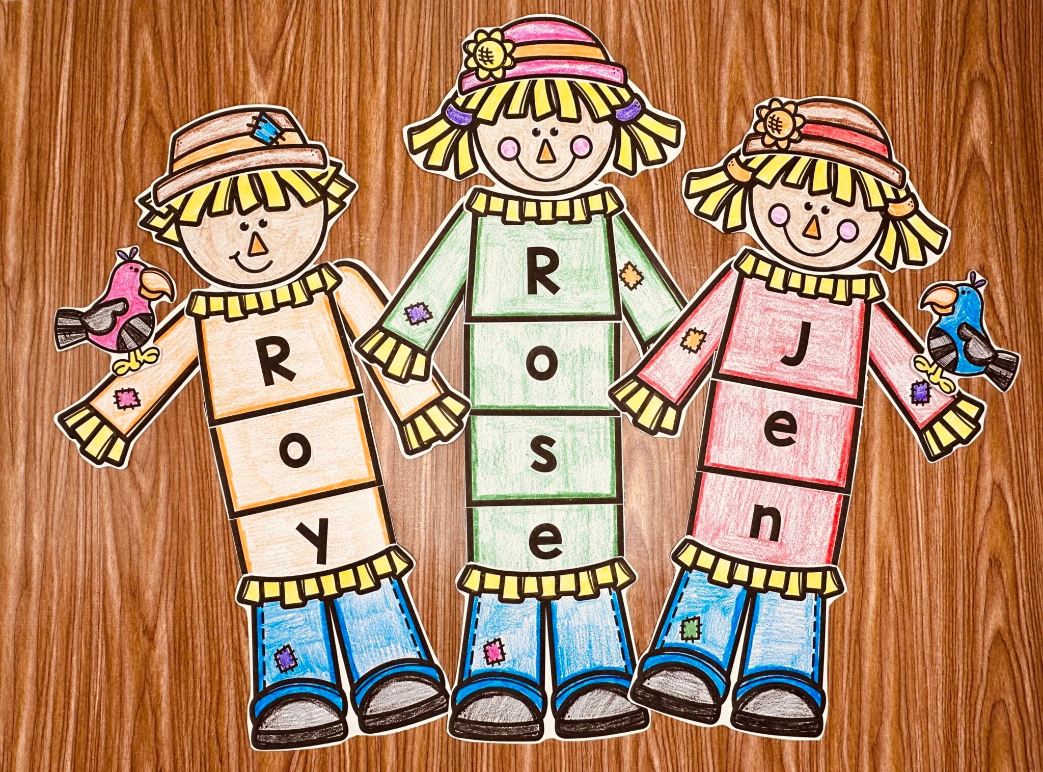 Scarecrow Editable Name Craft - Simply Kinder + Printable Membership