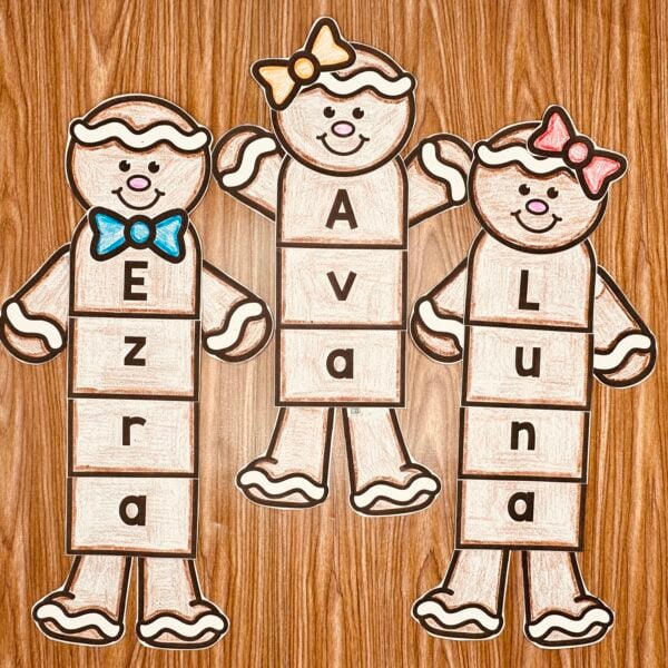 Gingerbread Editable Name Craft - Simply Kinder + Printable Membership