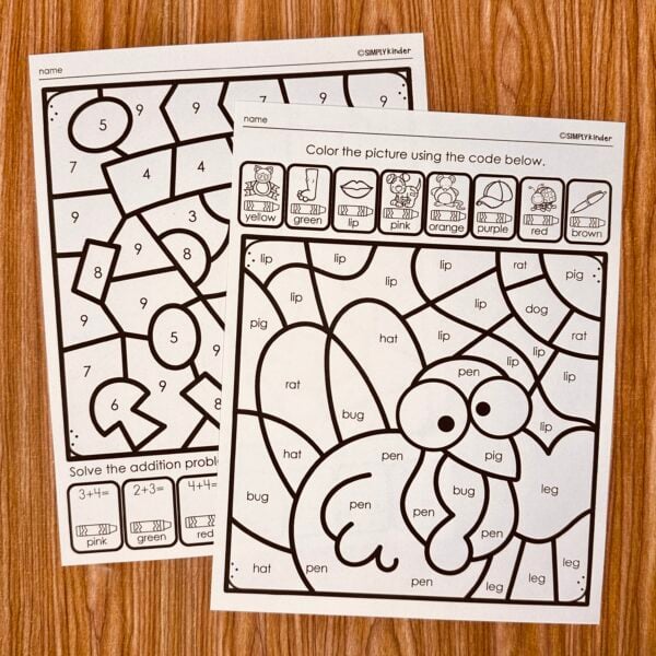 Turkey Trouble Color By Codes - Simply Kinder + Printable Membership