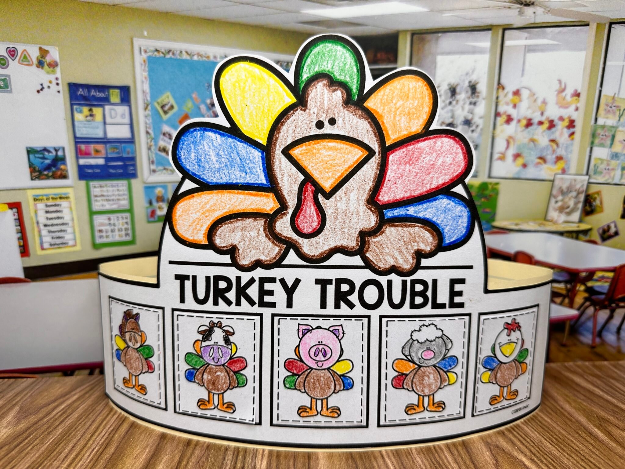 Turkey Trouble Hat - Simply Kinder + Printable Membership