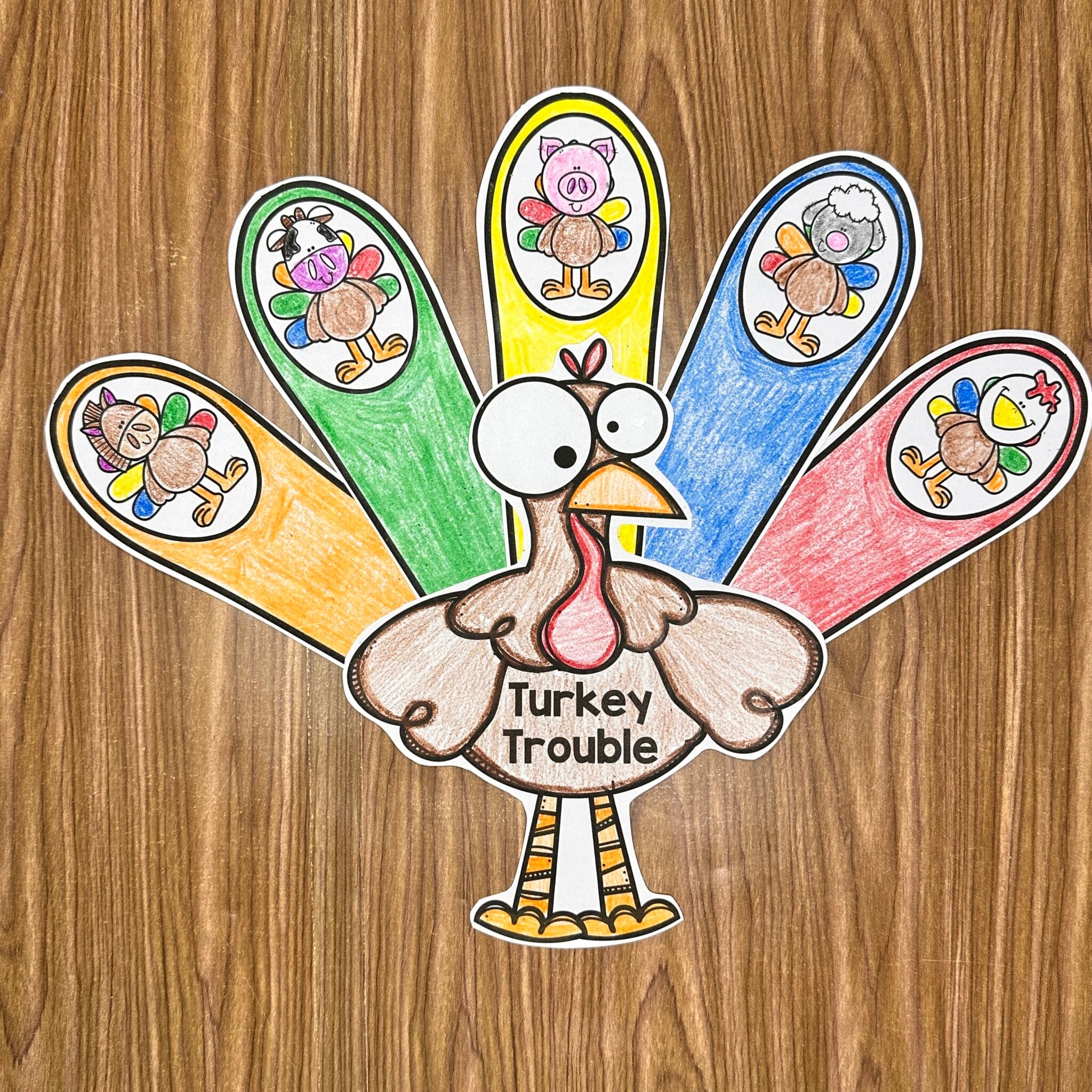 Turkey Trouble Turkey Sequencing Craft - Simply Kinder + Printable ...