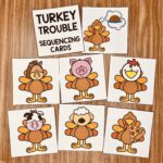 Turkey Trouble Sequencing Cards - Simply Kinder + Printable Membership