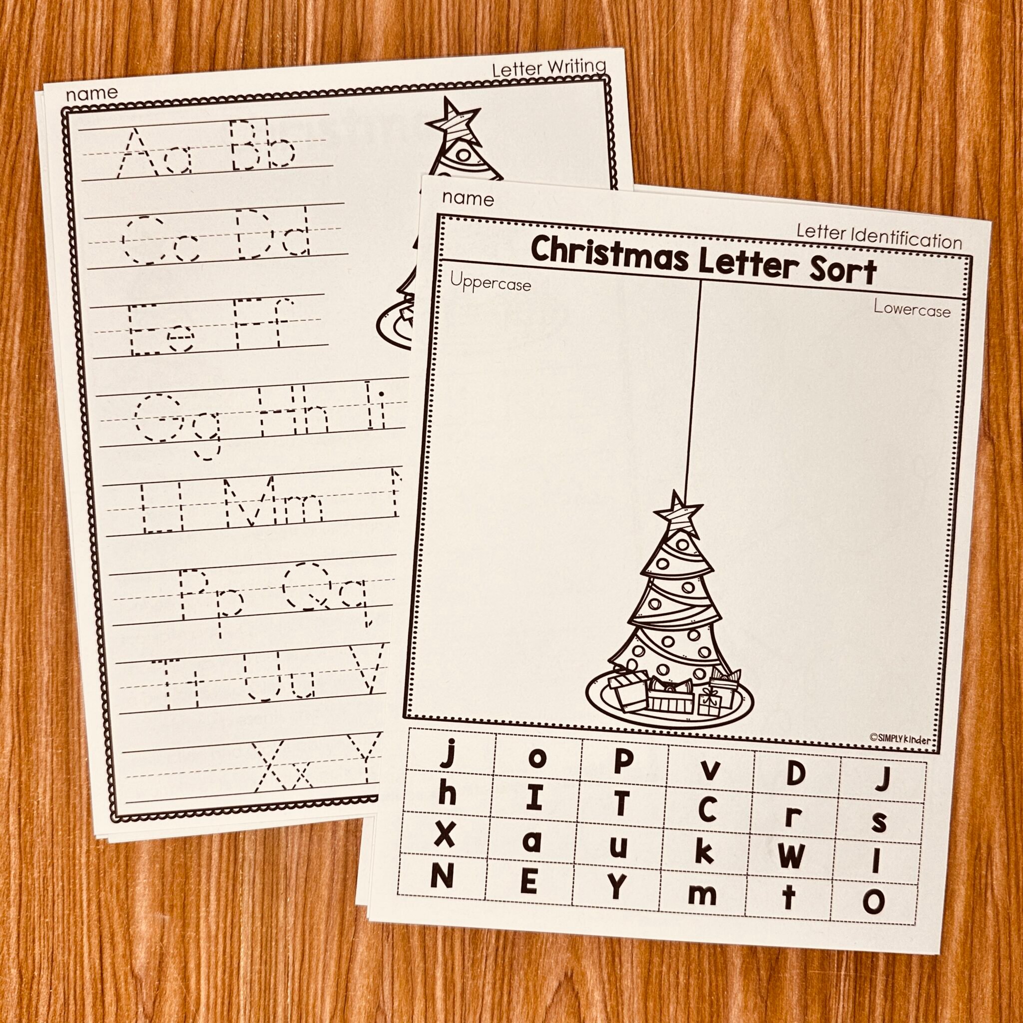 Christmas Alphabet Printables - Simply Kinder + Printable Membership
