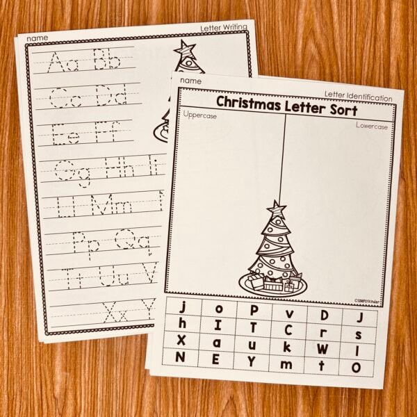 Christmas Alphabet Printables - Simply Kinder + Printable Membership