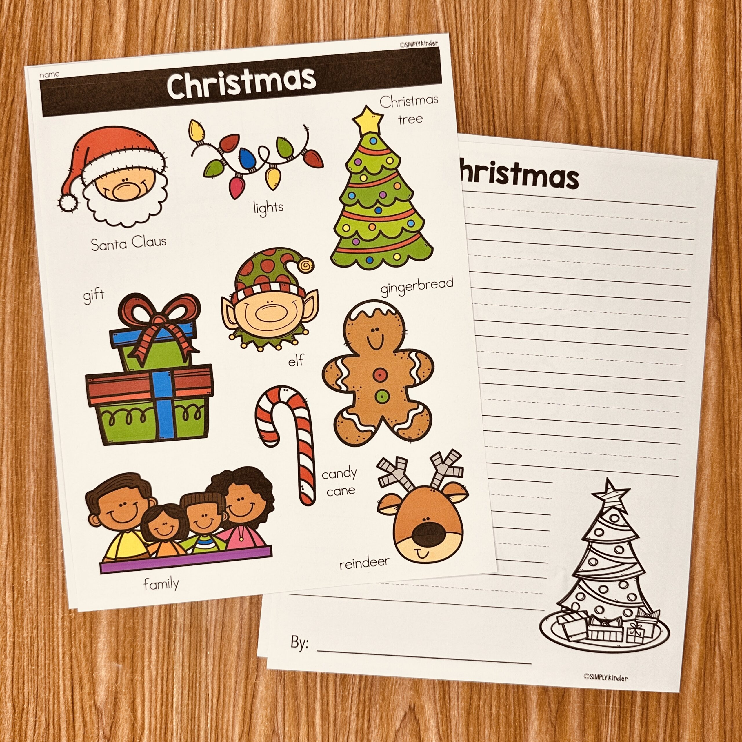 Christmas Vocabulary Printables & Word Wall Cards - Simply Kinder Plus