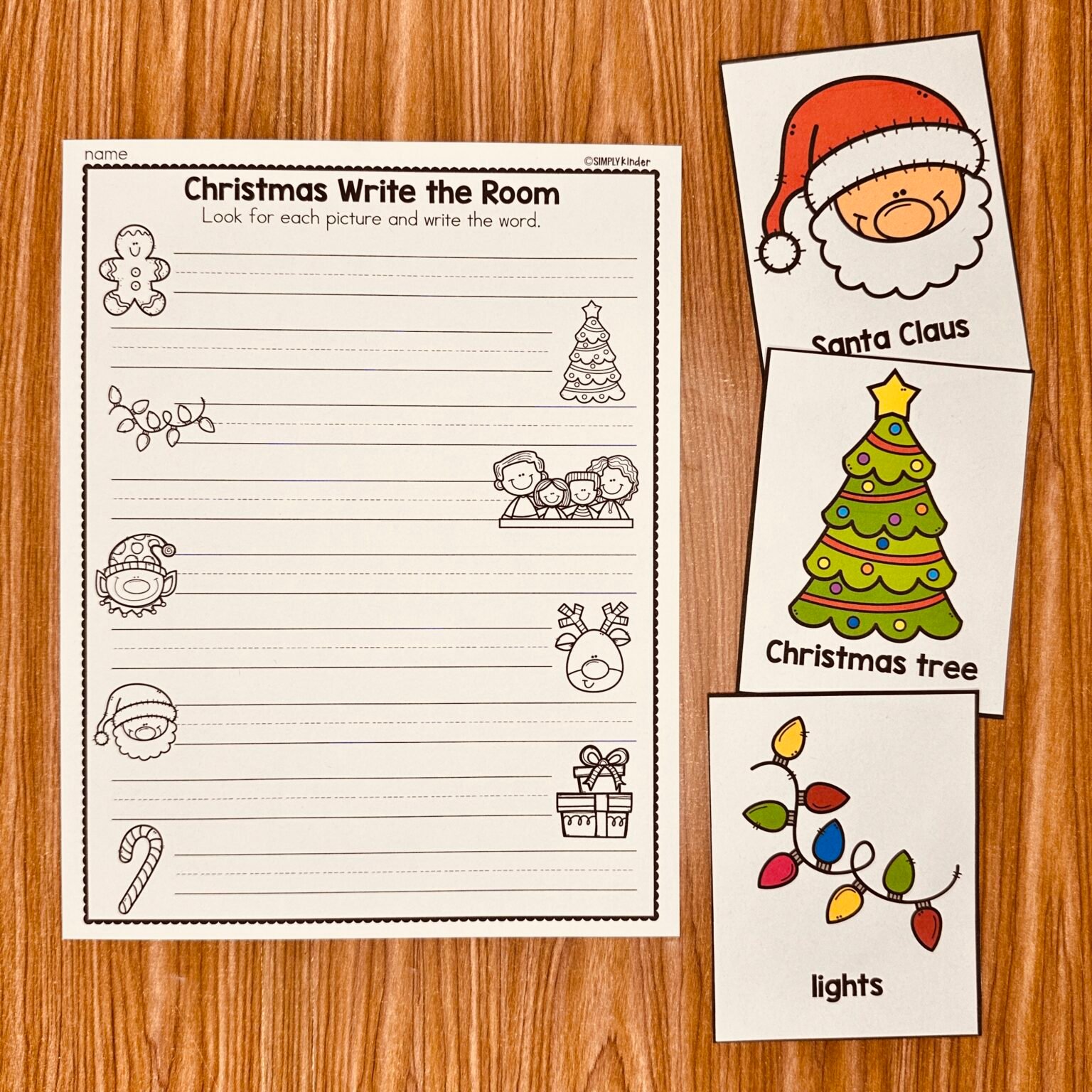 Christmas Write the Room - Simply Kinder + Printable Membership