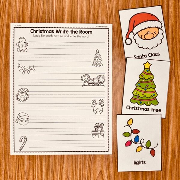 Christmas Write the Room - Simply Kinder + Printable Membership
