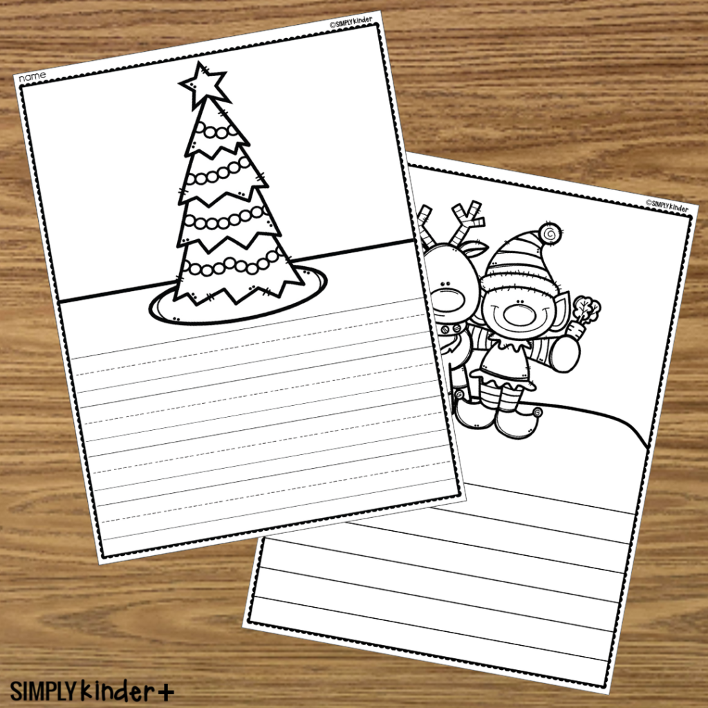 Christmas Writing Pages - Simply Kinder Plus