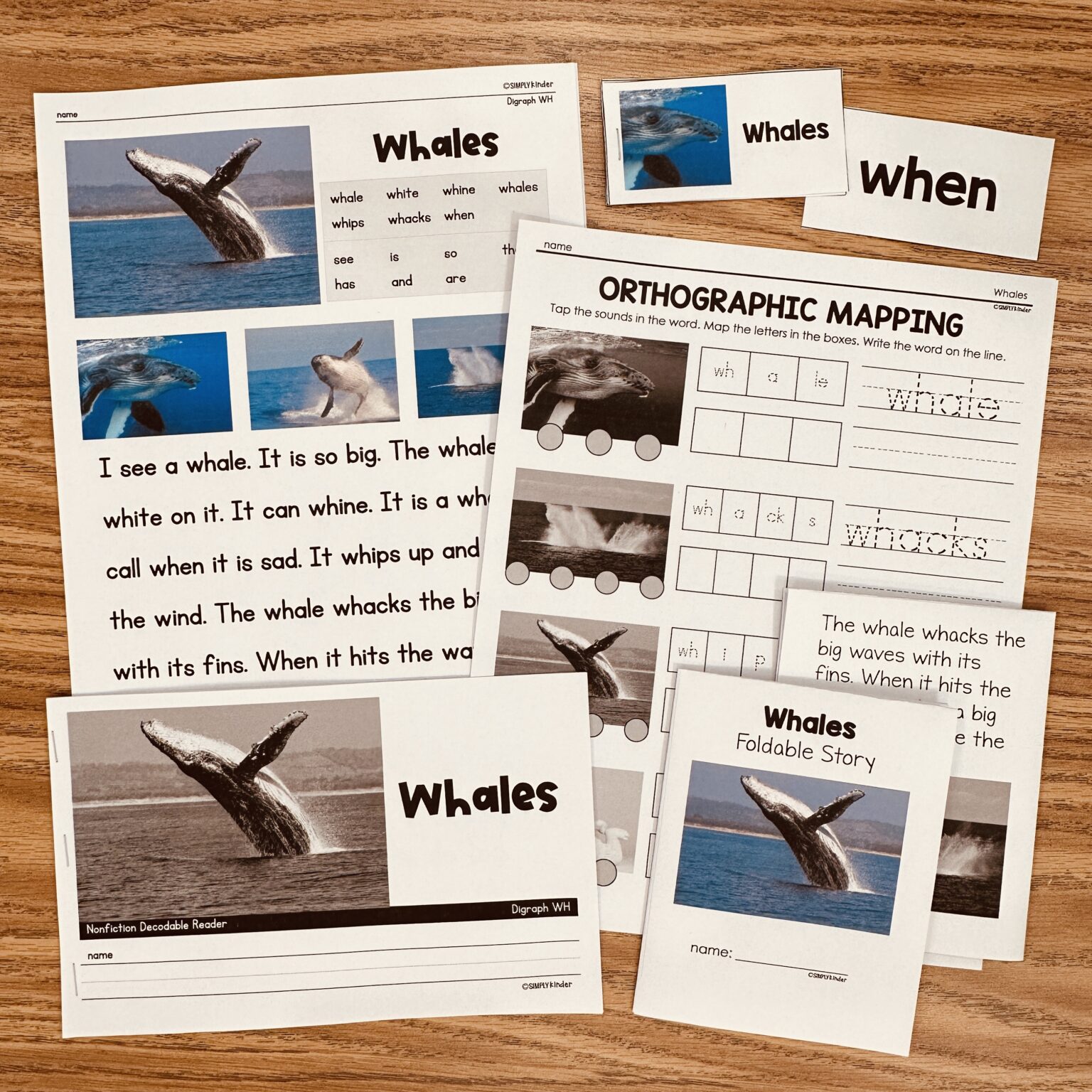 Nonfiction Decodable - Digraph WH - Whales - Simply Kinder + Printable ...
