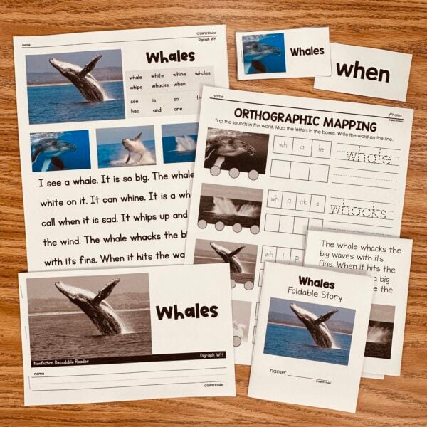 Nonfiction Decodable - Digraph WH - Whales - Simply Kinder + Printable ...
