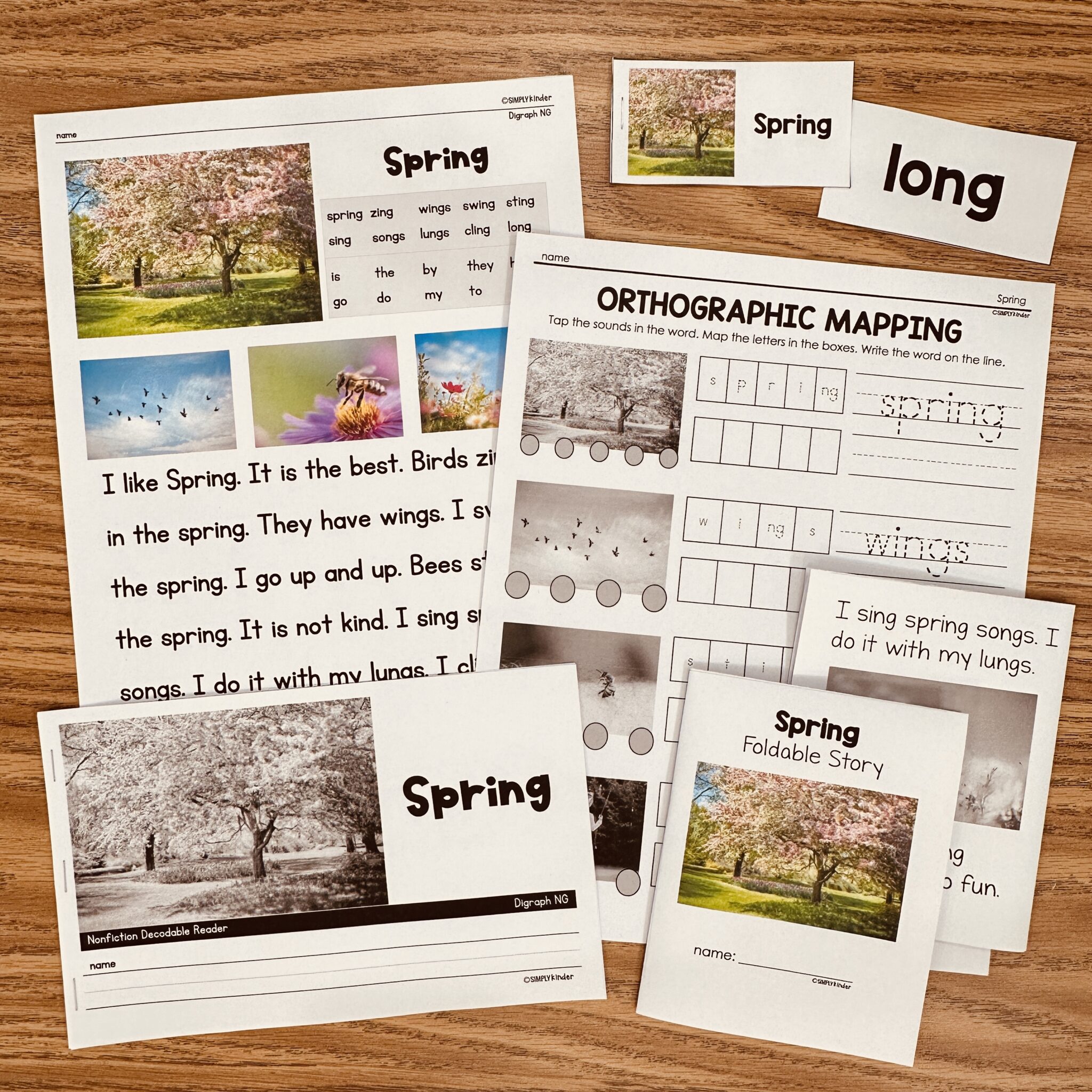 Nonfiction Decodable - Digraph NG - Spring - Simply Kinder + Printable ...