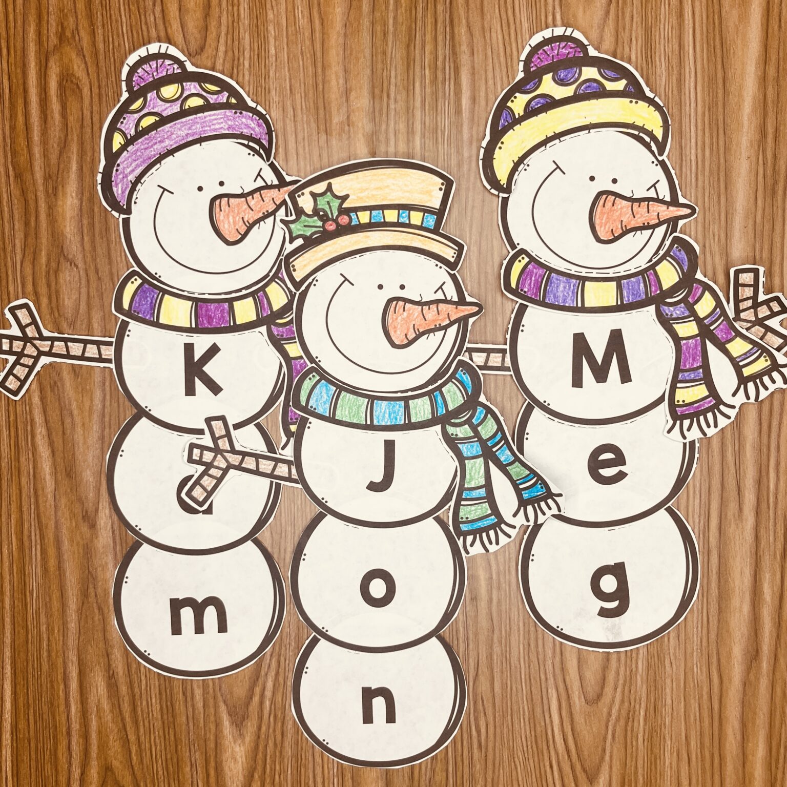 Snowman Editable Name Craft - Simply Kinder + Printable Membership