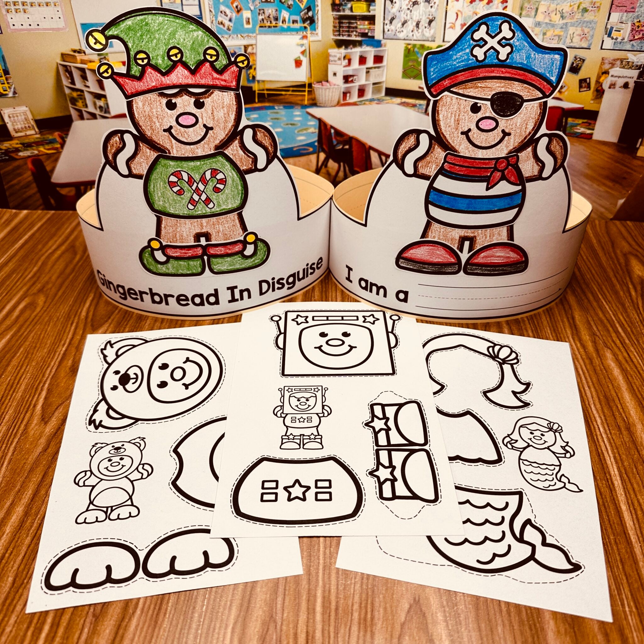 Gingerbread In Disguise Hats - Simply Kinder + Printable Membership