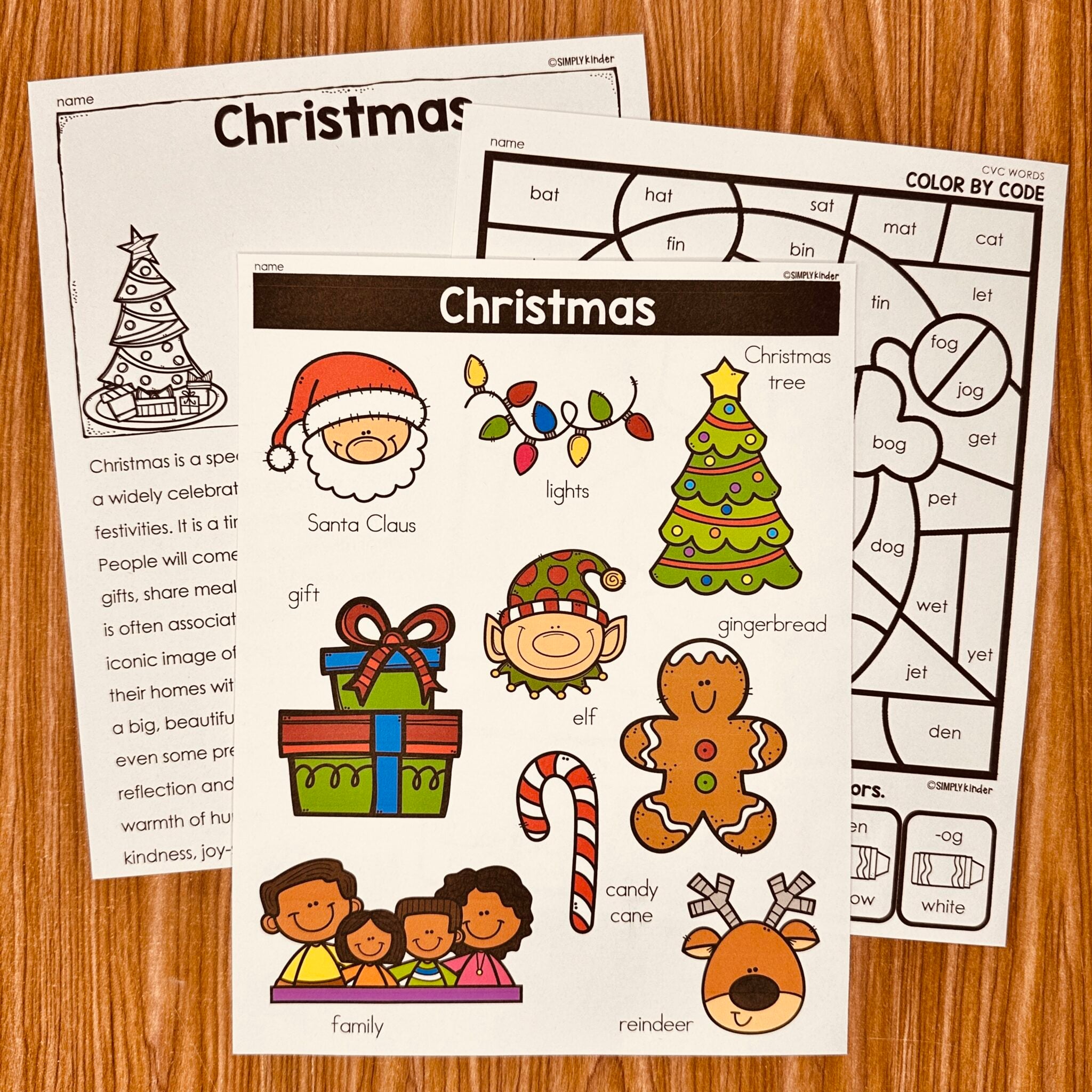 Christmas No Prep Printables - Simply Kinder + Printable Membership