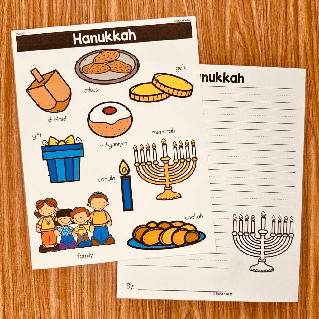 Hanukkah Vocabulary Printables & Word Wall Cards - Simply Kinder ...