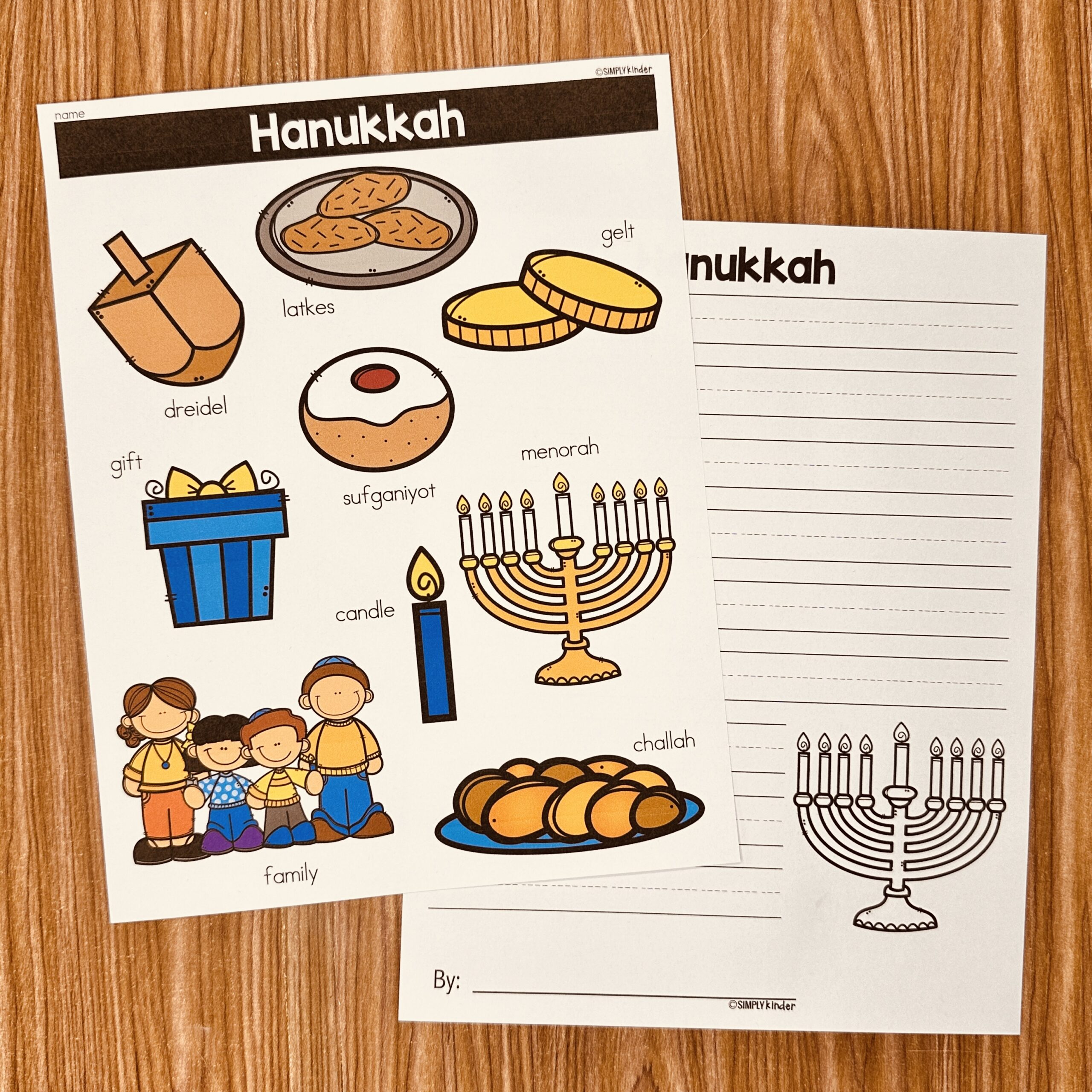 Hanukkah Vocabulary Printables & Word Wall Cards - Simply Kinder ...