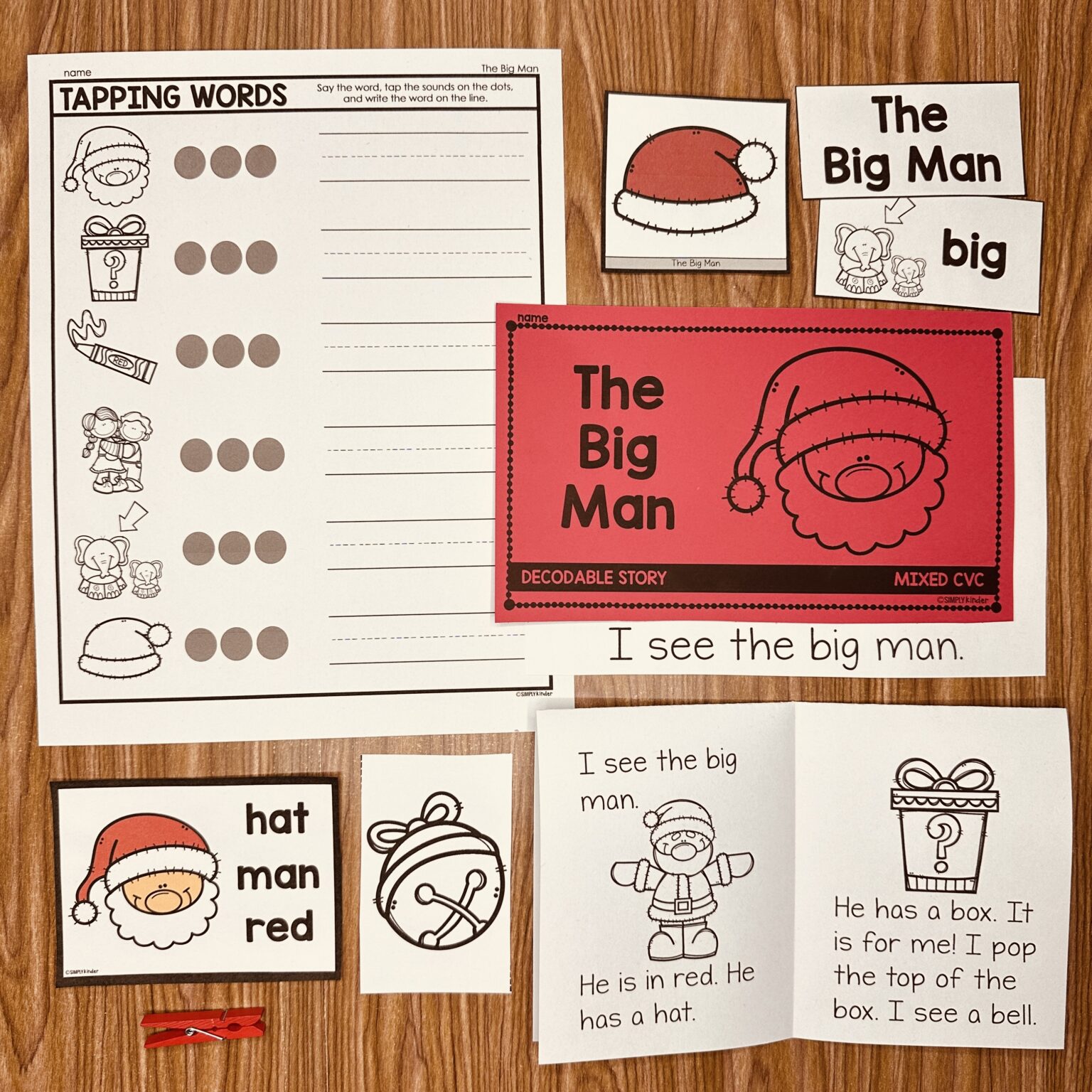 Holiday Decodable Reader with Word Work: Mixed CVC Short Vowels - The ...