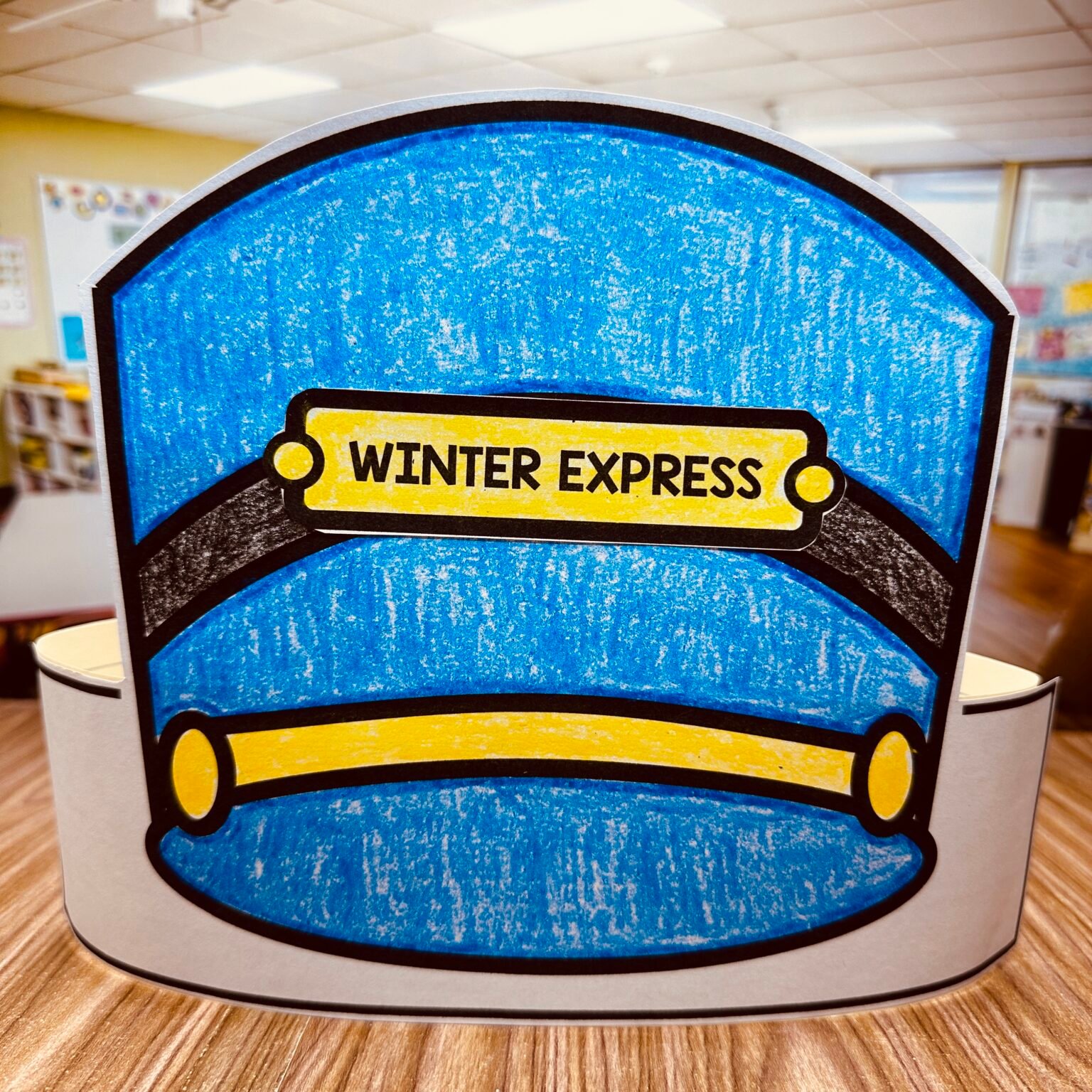 Winter Express Train Day Hat Craft - Simply Kinder + Printable Membership