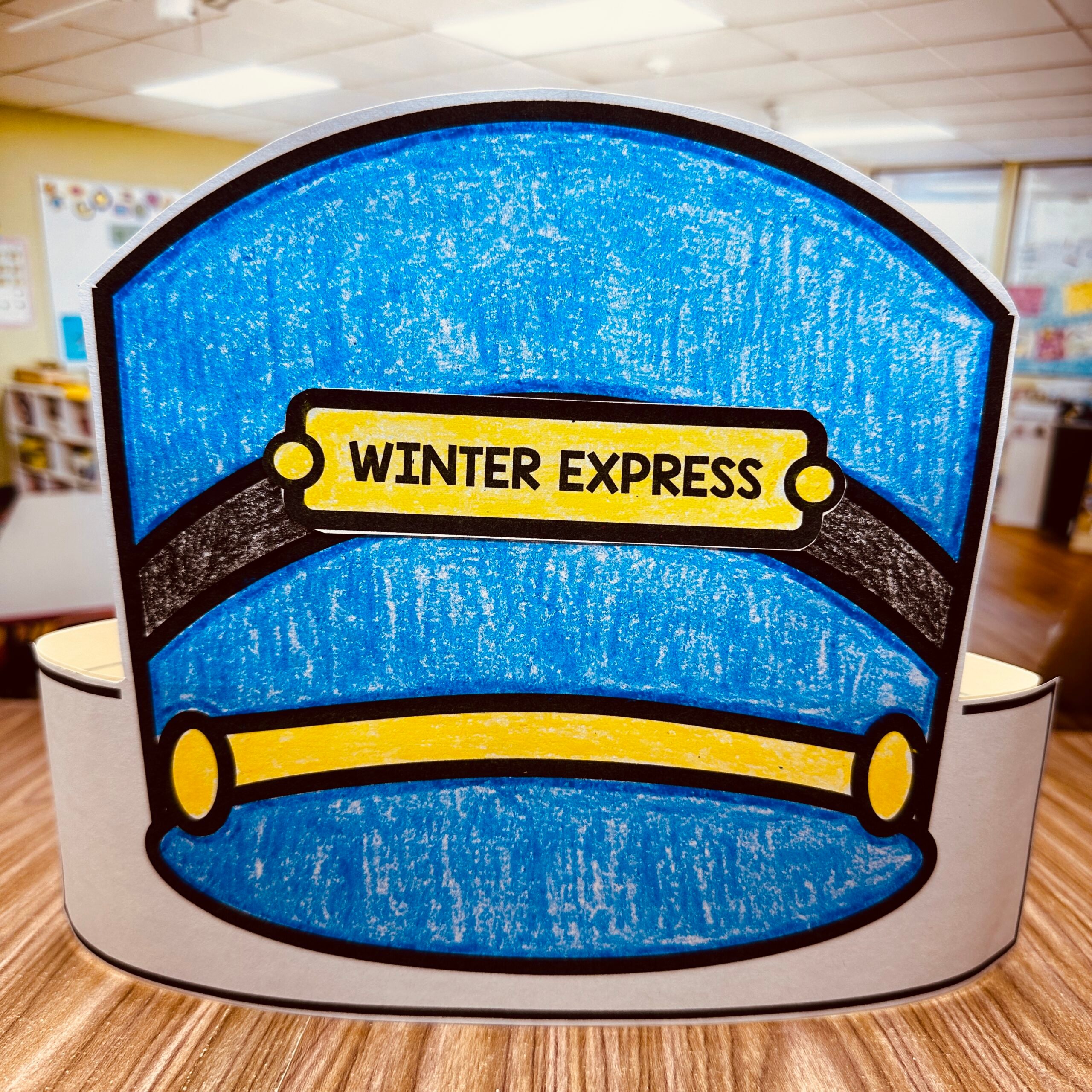 Winter Express Train Day Hat Craft - Simply Kinder + Printable Membership