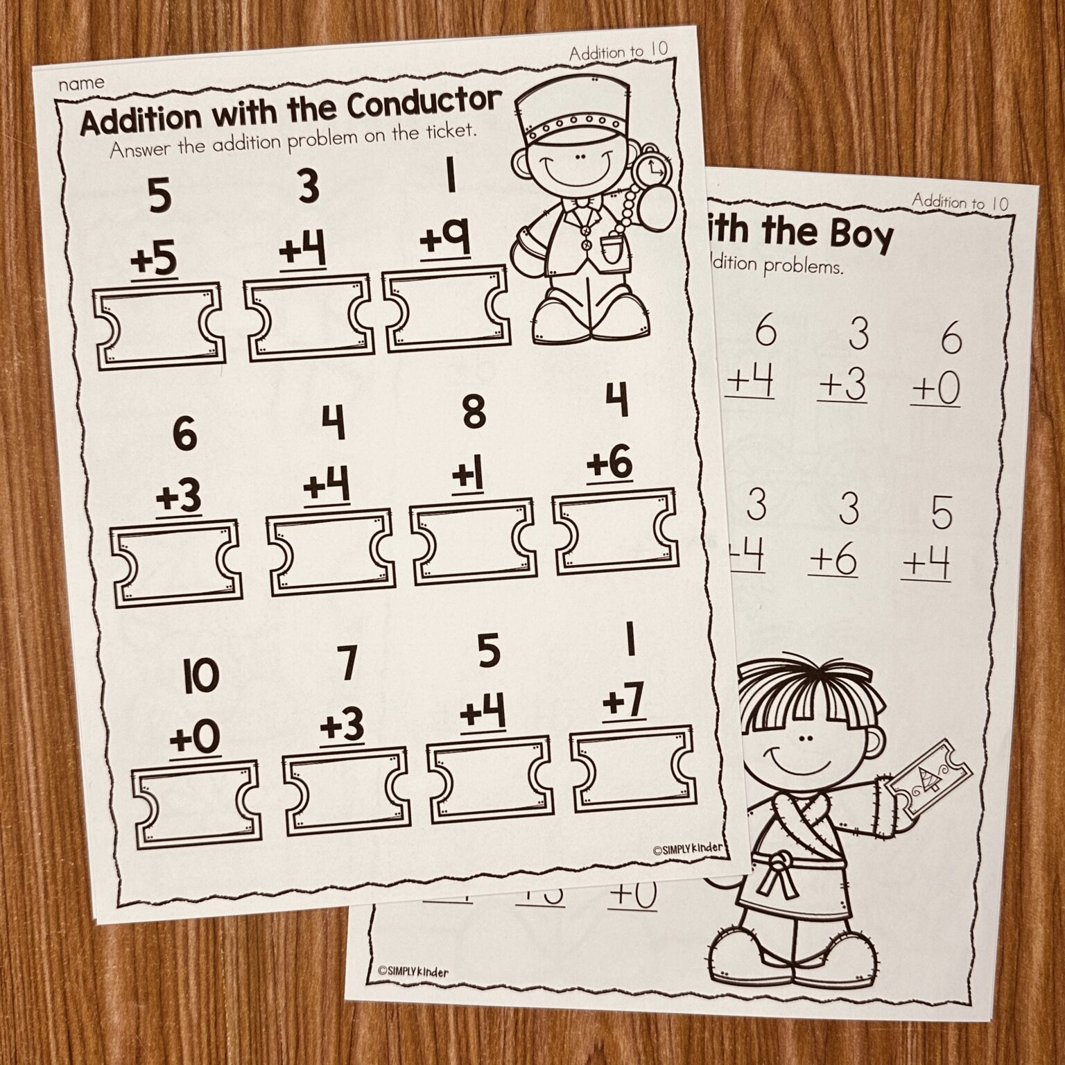Winter Express Train Day Math Printables - Simply Kinder + Printable ...