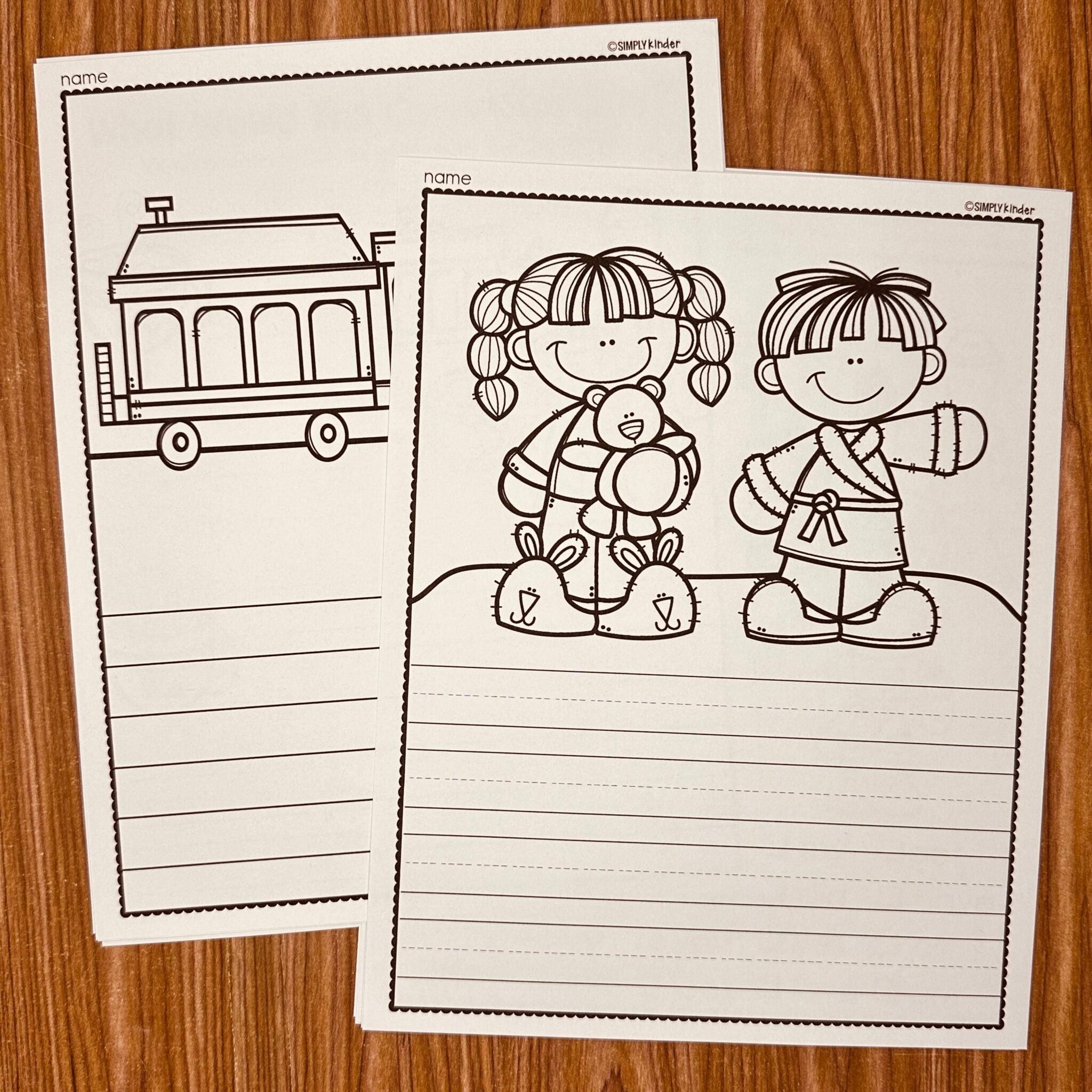 Winter Express Train Day Writing - Simply Kinder + Printable Membership